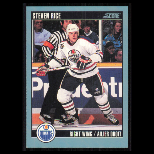 Steven Rice #545 1992 Score Canadian Edmonton Oilers Hockey Card NHL NM ...