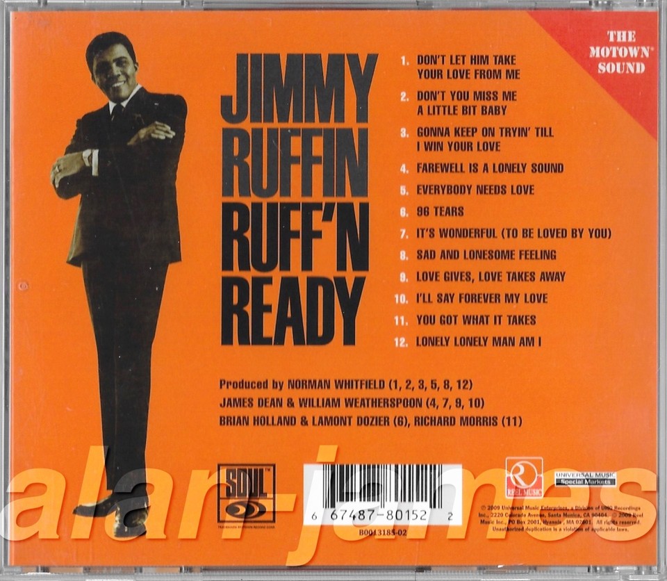 Jimmy Ruffin RUFF'N READY Reissued remastered 2009 Reel Music US CD OOP ...