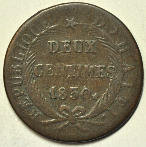 mw23923 Haiti; Deux (2) Centimes AN27-1830 KM#A22 | eBay