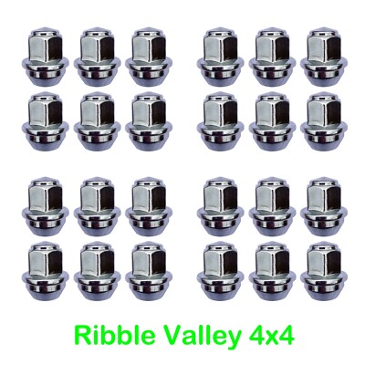 FORD RANGER SOLID WHEEL NUTS SET OF 24 NO CAPS! M12 x 1.5 - ONE PIECE ...