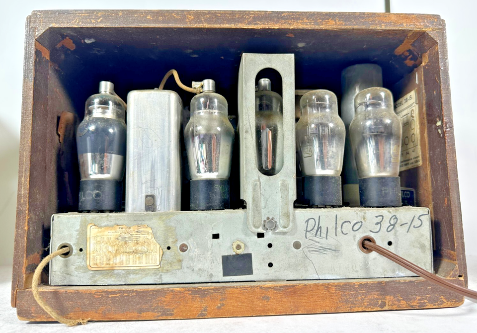 Vintage 1938 Philco Model 38-15 Art Deco Vacuum Tube Radio | eBay