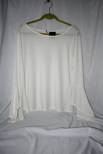 Alex Maire Halie Knit Bell Sleeve Top in Ivory Size: MED #8110M109 NWT ...