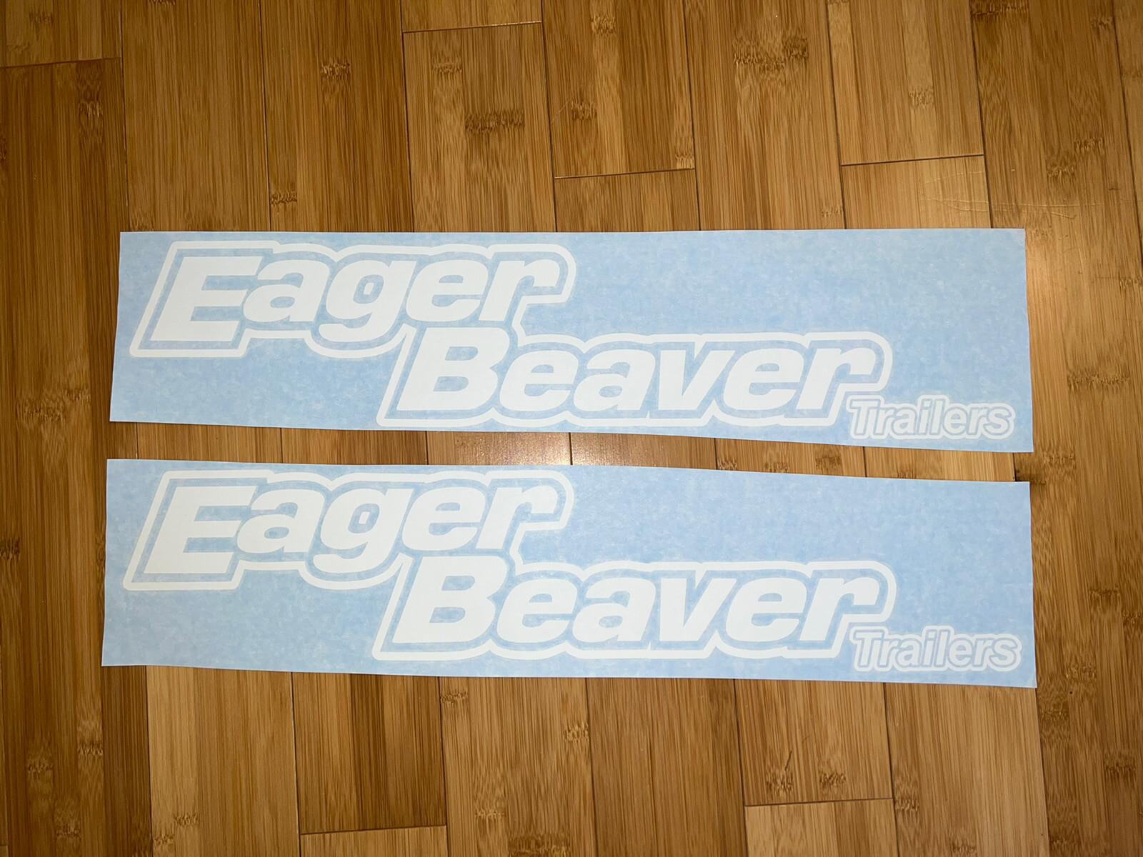 Eager Beaver Trailers Replacement Stickers 24”(Set Of 2) White Decals ...