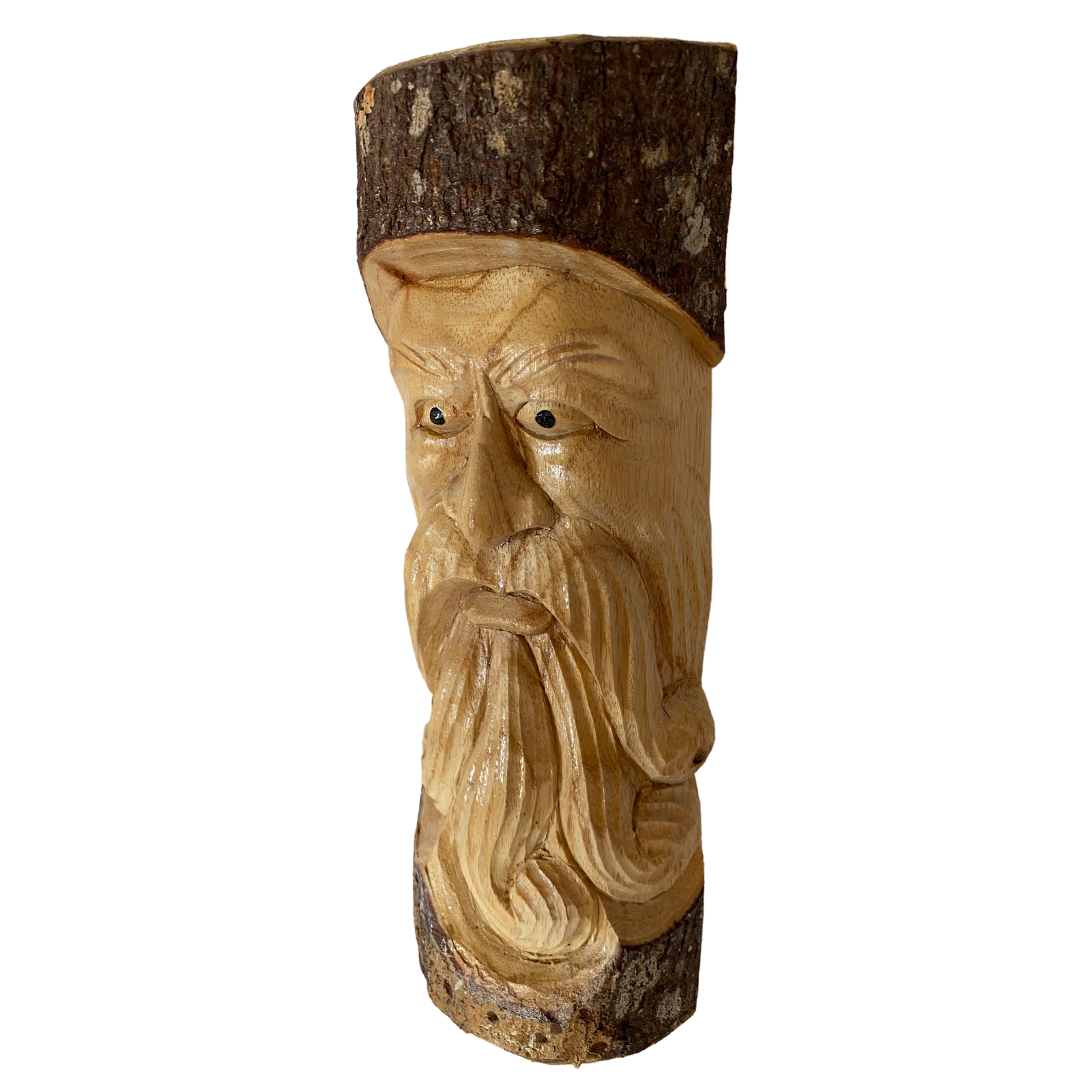 Tree Spirit Old Man Wizard Mask wall art sculpture hand carved Wood 12 ...
