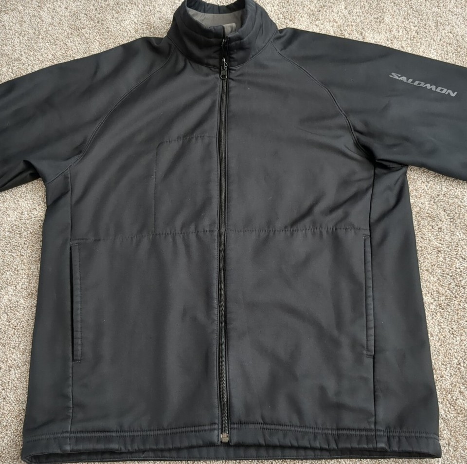 Salomon Softshell Jacket Full Zip Ski Snowboard Fleece Lined Outdoors ...