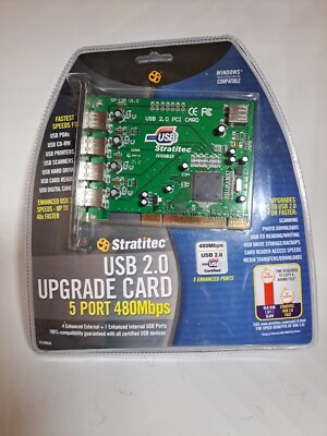 Stratitec USB 2.0 Upgrade Card 5 Port NOS In Package | eBay