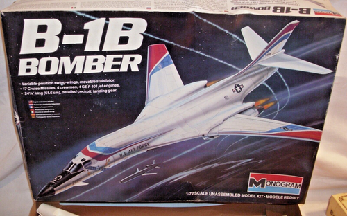 MONOGRAM B-1B BOMBER JET AIRPLANE MODEL KIT 1/72 5605 | eBay
