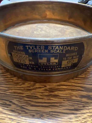 Vintage Tyler Standard Screen Scale Size 80 (.0069 inch) Sieve Brass ...