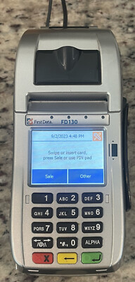 First Data FD130 Credit Card Terminal and Pin pad WORKS | eBay