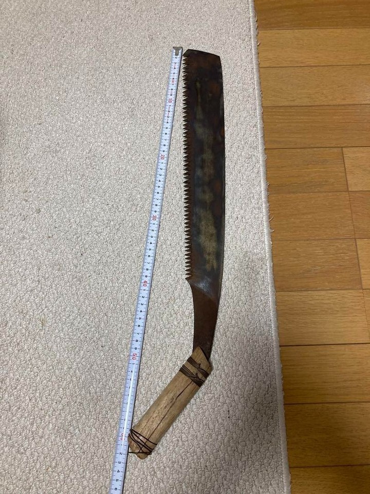 Antique Vintage Japanese Old Long Hand saw Carpentry tool Single edge ...