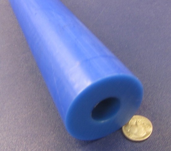 Cast Nylon Tube Heat Stabilized Blue 2.00" OD x 1.00" ID x 1/2" Wall x ...