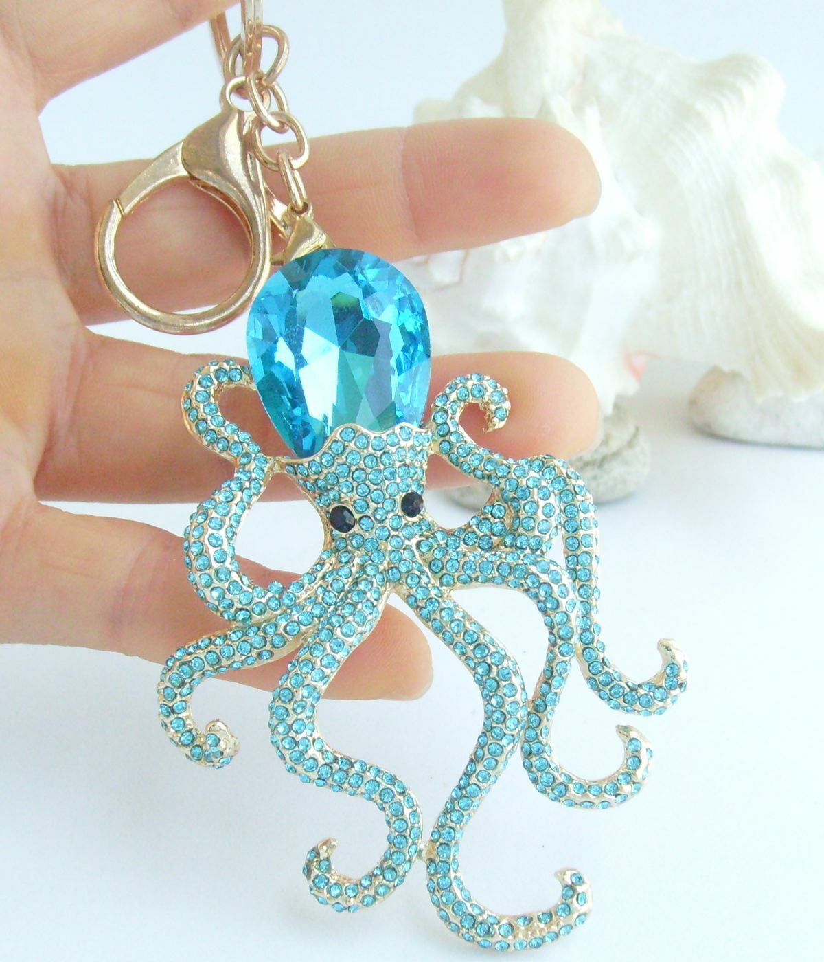 Charming Animal Octopus Keychain Pendant Austrian Crystal KP05097 | eBay