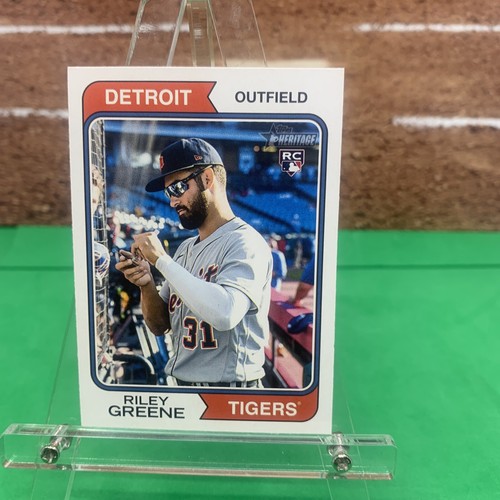 2023 Topps Heritage RILEY GREENE Image Variation SP #48 Tigers Rookie ...