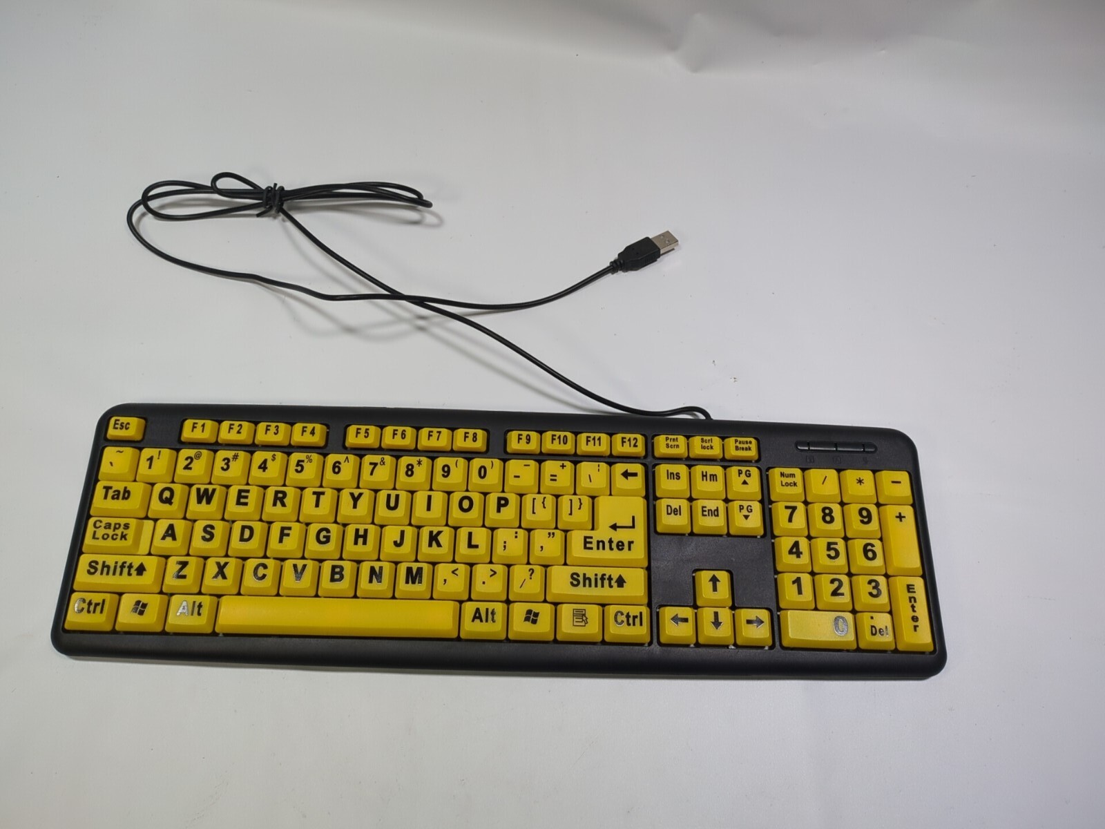 Easy EZ EYES Large Print Keyboard USB PC & MAC Vision Impaired ...