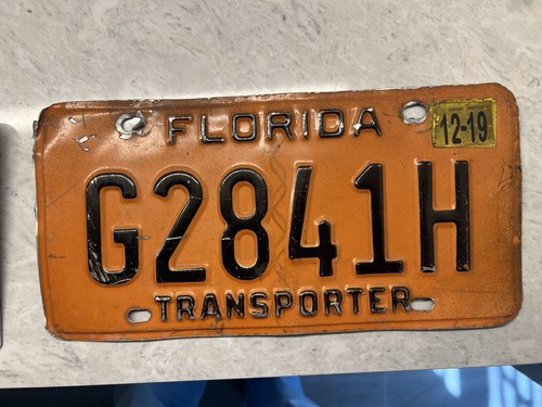 2014 Florida ORANGE TRANSPORTER License Plate # G2841H | eBay