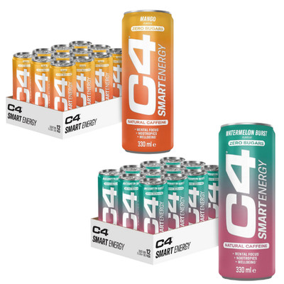 C4 Smart Energy Drinks Bulk Case 12 x 330ml Sports Drink Mango ...