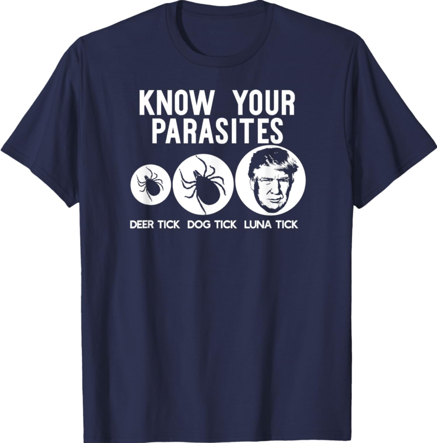 Anti-Trump Resist Funny “Know Your Parasites” T-Shirt | Political Humor ...