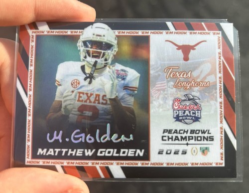 Matthew Golden Football Card Texas Longhorns CFP Peach Bowl SP Holo ...