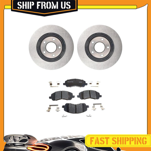 Front Kit Brake Rotors Ceramic Pads Hardware For Jeep Compass 2009-2017 ...