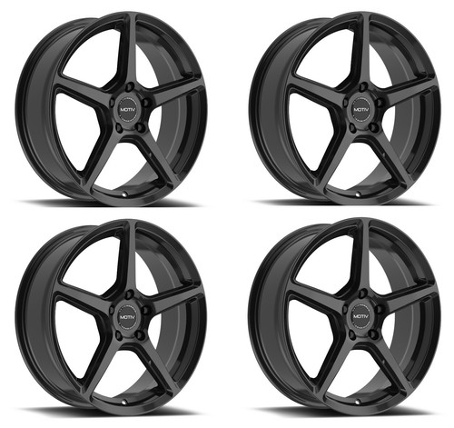 Set 4 18" Motiv 433B Blade 18x7.5 Gloss Black Wheels 5x108 40mm Rims | eBay