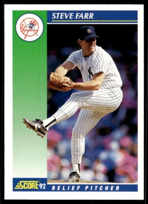 1992 Score Baseball Card Steve Farr New York Yankees #47 | eBay