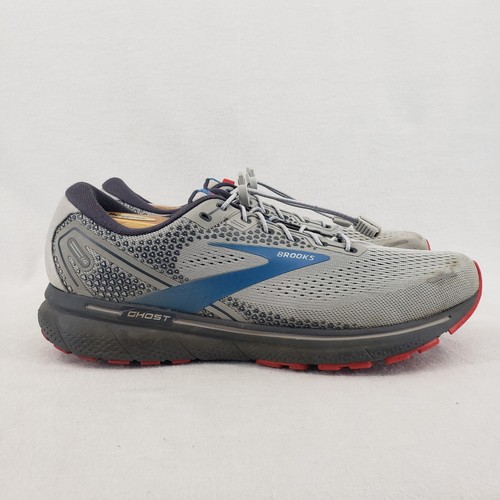 Brooks Ghost 14 Men’s Running Shoes Size 12 D Gray Blue Red Sneakers ...