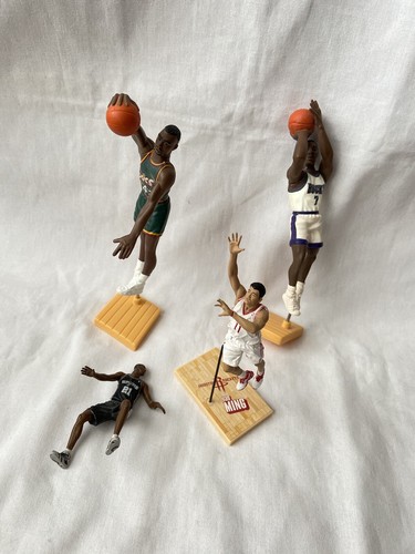 Lot of 4 NBA Basketball player action figures yao ming Shawn Kemp Tim ...