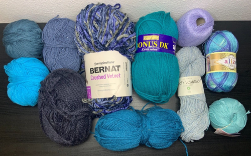 (Lot of 11) Variety Yarn Lot Bernat Alize BC Garn, Blue Purple | eBay