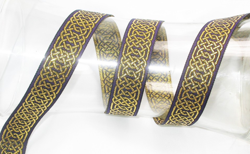 Jacquard Ribbon 1" (25mm) Celtic Hexagonal Rope lots of colors | eBay