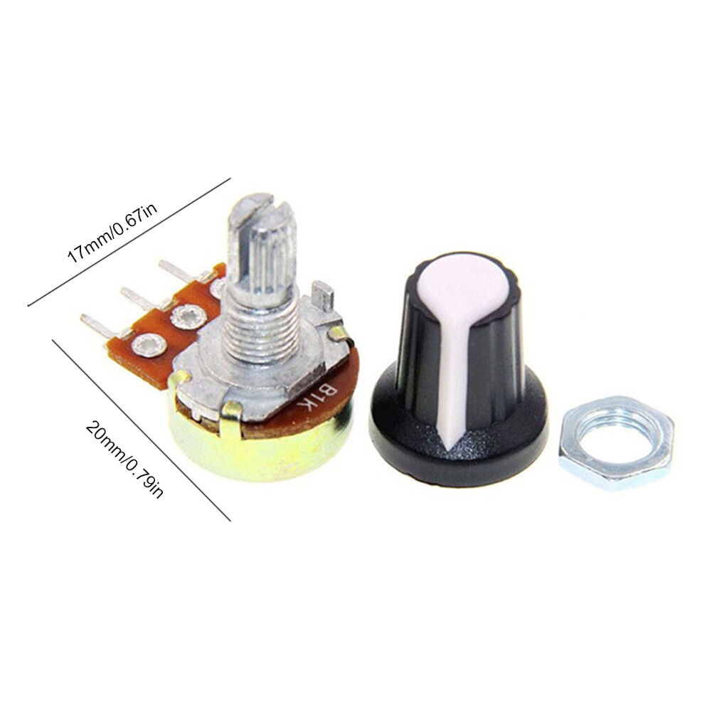 5Set WH148 Potentiometer Pots Kit with AG2 White Cap for Arduino (5K ...