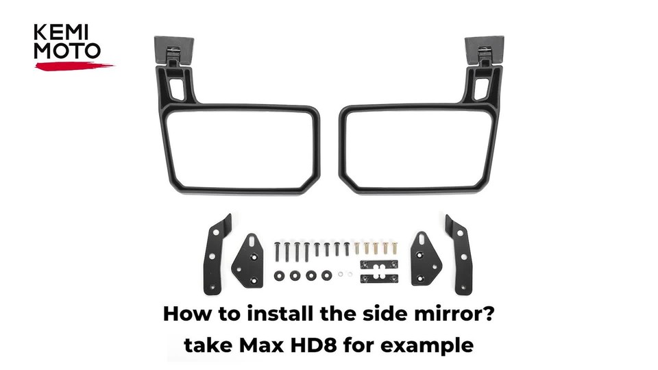 UTV Side View Mirrors 715008100 for 2016-25 Can-Am Defender MAX HD 5/7 ...