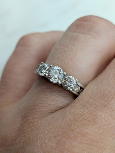 1k natural diamond engagement ring in white gold, size 5 | eBay