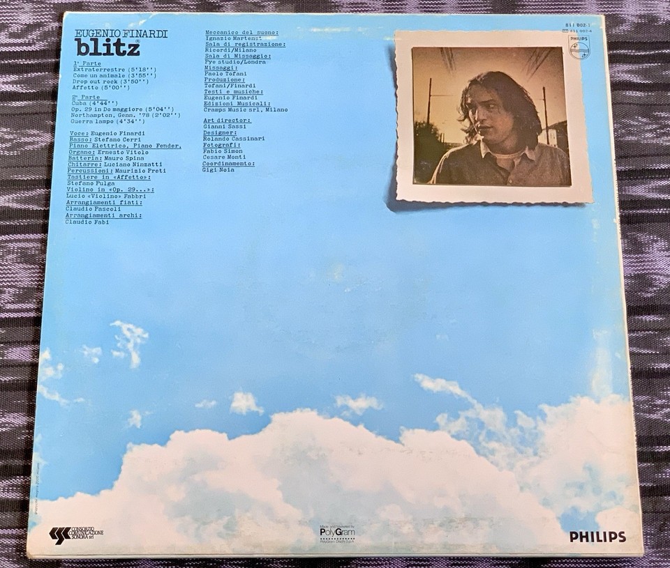 LP VG++ Eugenio Finardi Blitz Italian Pressing 1978 neil young bob ...