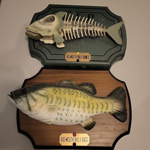 Vintage 1999 Big Mouth Billy Bass & Billy Bones Singing Fish Not ...