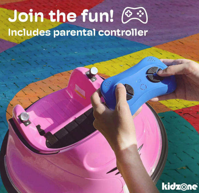 Kidzone 12V 2-Speeds Electric Ride On Bumper Car for Kids & Toddlers 1. ...
