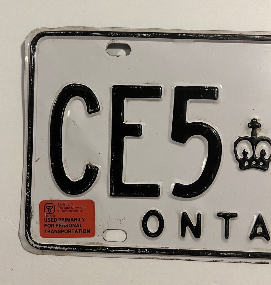 ONTARIO LICENSE PLATE / CE5 516 | eBay