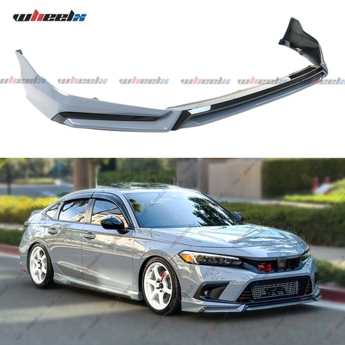 For 2022-24 Honda Civic Yofer V3 Black Sonic Gray Front Bumper Lip ...
