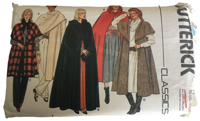 Butterick 6796 Classics Capes Pattern One Size 6-18 for sale online | eBay