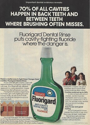 1979 Colgate Fluorigard Dental Rinse Mouthwash vintage Print Ad ...