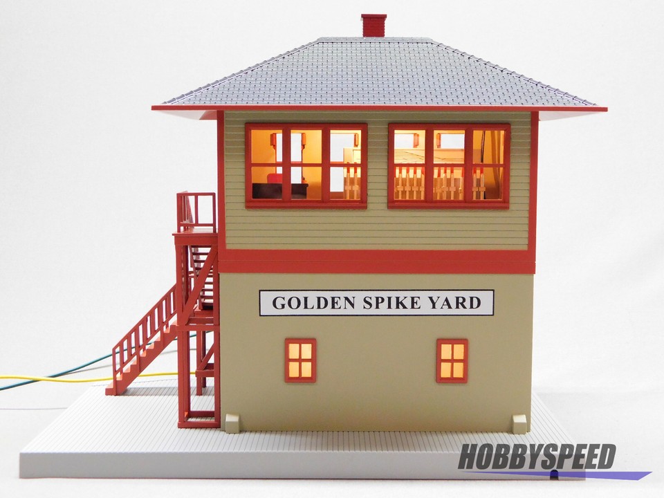 MTH GOLDEN SPIKE YARD SWITCH TOWER O GAUGE crossing watch train 30 ...