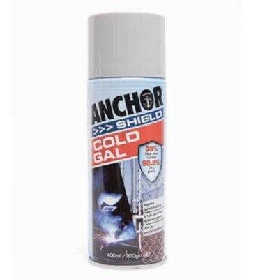 Anchor Shield Aerosol Paint Cold Galvanising, Zinc Rich 370g - Cold Gal ...
