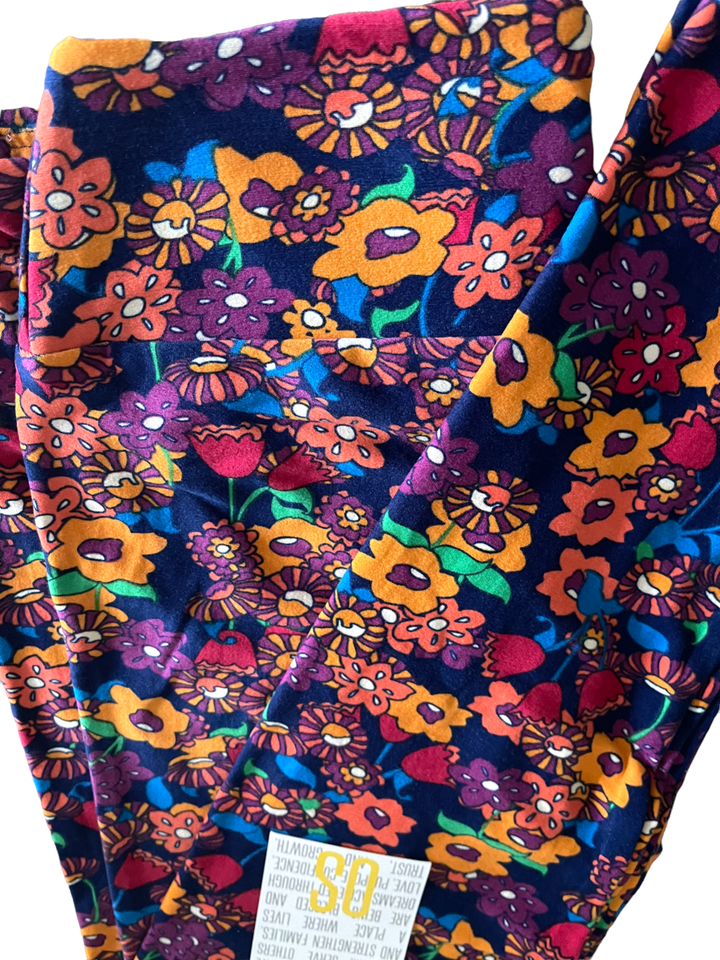 Lularoe OS Legging Multi Color Mod Floral New | eBay