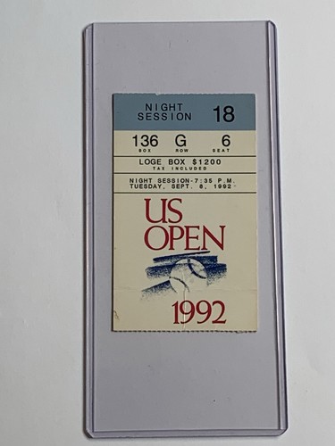 1992 US Open Tennis Championship Ticket Stub & US Open Club Stub | eBay