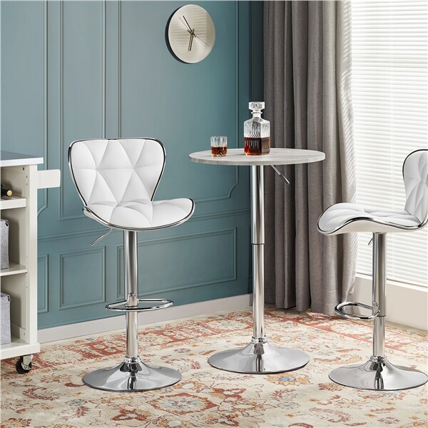 Modern Pub Table Bar Table Adjustable Height Round Bar Table for bistro ...