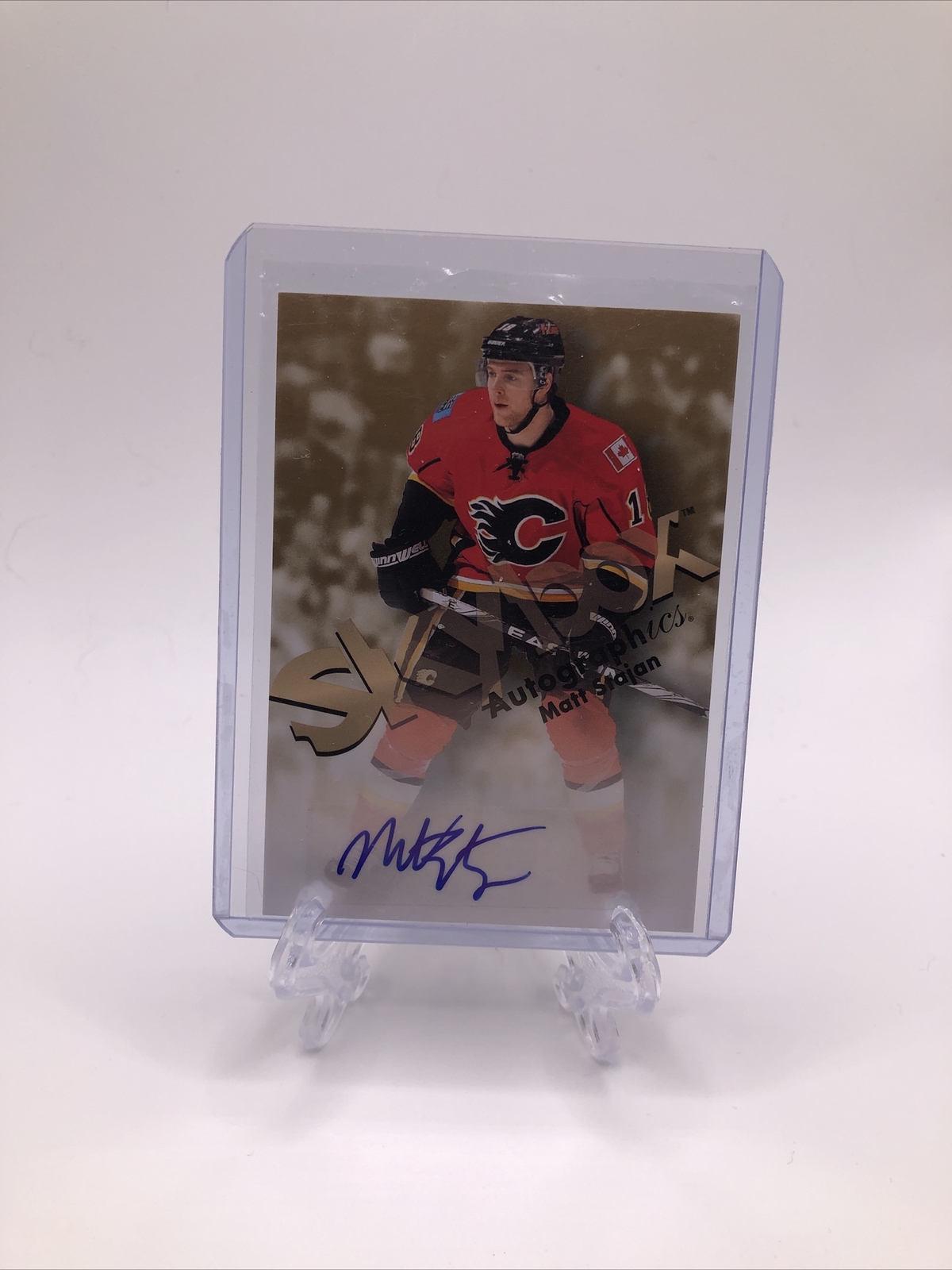 2012-13 Fleer Retro Skybox Premium Autographics Matt Stajan #99-MS ...