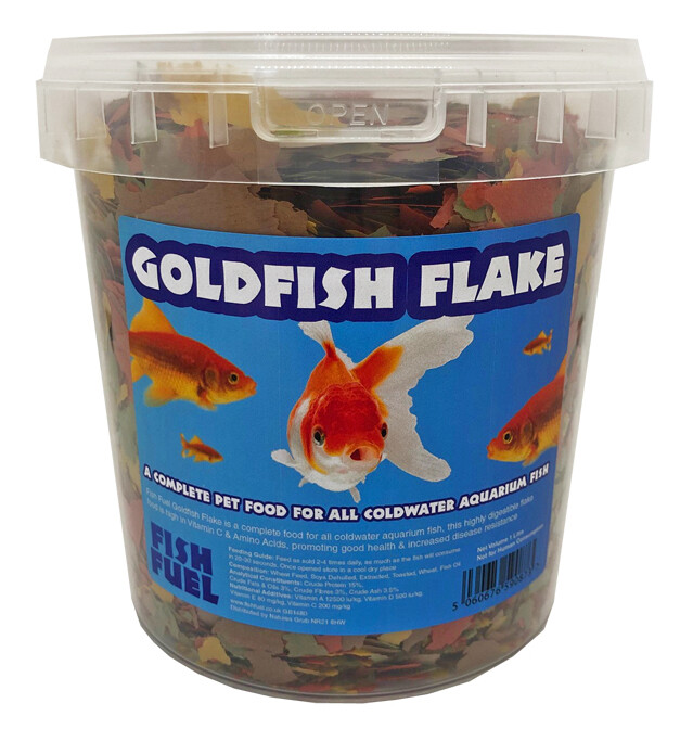 Fish Fuel Aquarium Food 1 litre Buckets - Tropical Flake, Goldfish ...
