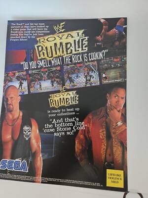 WWF Royal Rumble Promo Flyer Sega Pinball 2000 Wrestling Arcade Game ...