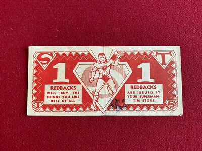 1945, Superman, "Tim Redback" Currency (1-Redbacks) (Scarce / Vintage ...