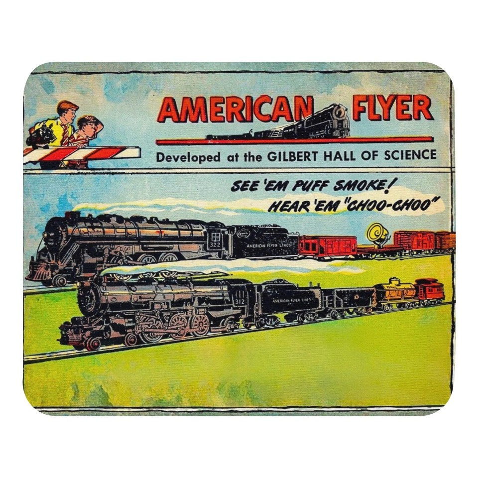 American Flyer Trains – Vintage Catalog Art Mouse Pad | Classic Gilbert ...
