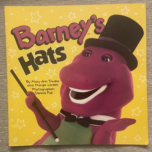 1993 Vintage Barney The Purple Dinosaur, Barney’s Hats Softcover ...